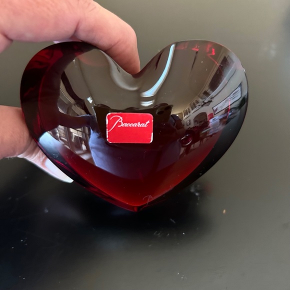 Baccarat | Accents | Vintage Authentic Baccarat Ruby Red Crystal Heart ...